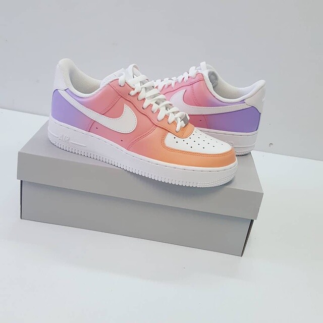 Custom Air Force 1 Sunset Fade ALL SIZES Men's/Women's | eBay