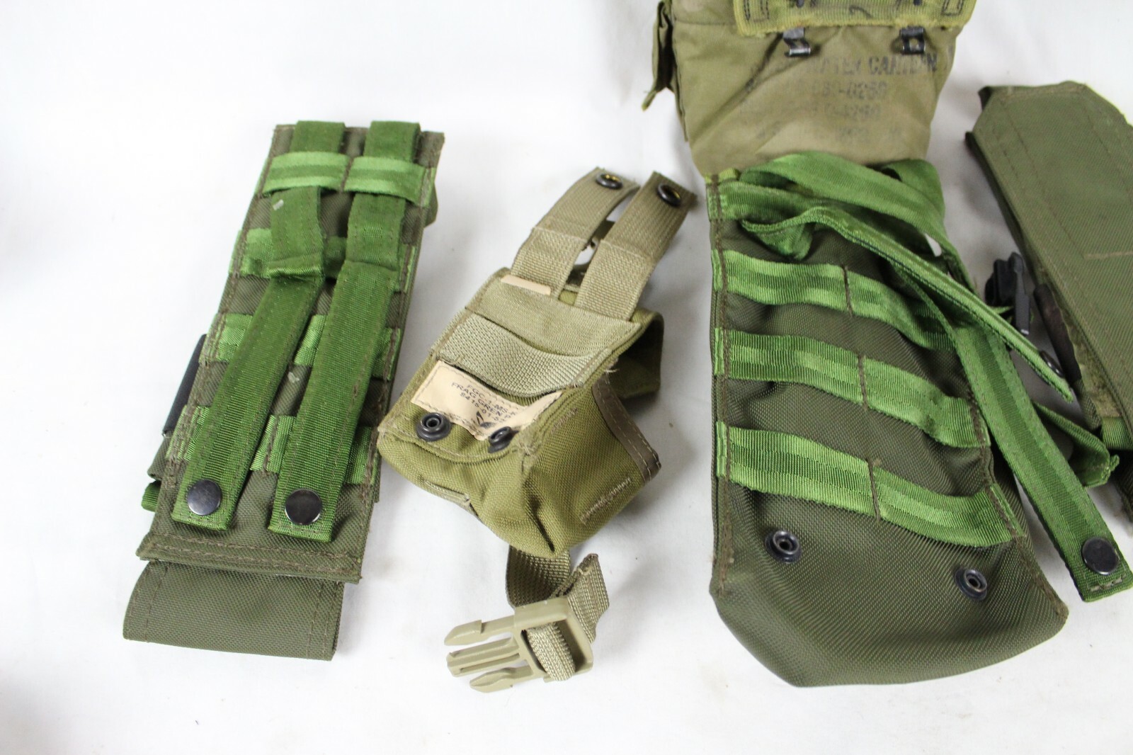 Vintage Tactical Gear Bag Lot Collection Green Black Hawk Canteen Knife ...