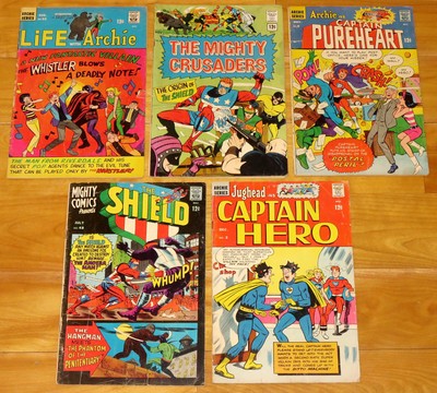 1965-1967 ARCHIE SUPERHERO LOT The Shield, Captain Pureheart, Captain ...