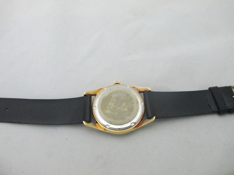 NOS NEW SWISS MADE GOLD PLATED SPECIAL AUTOMATIC EDELE MEN'S WATCH 1960 ...