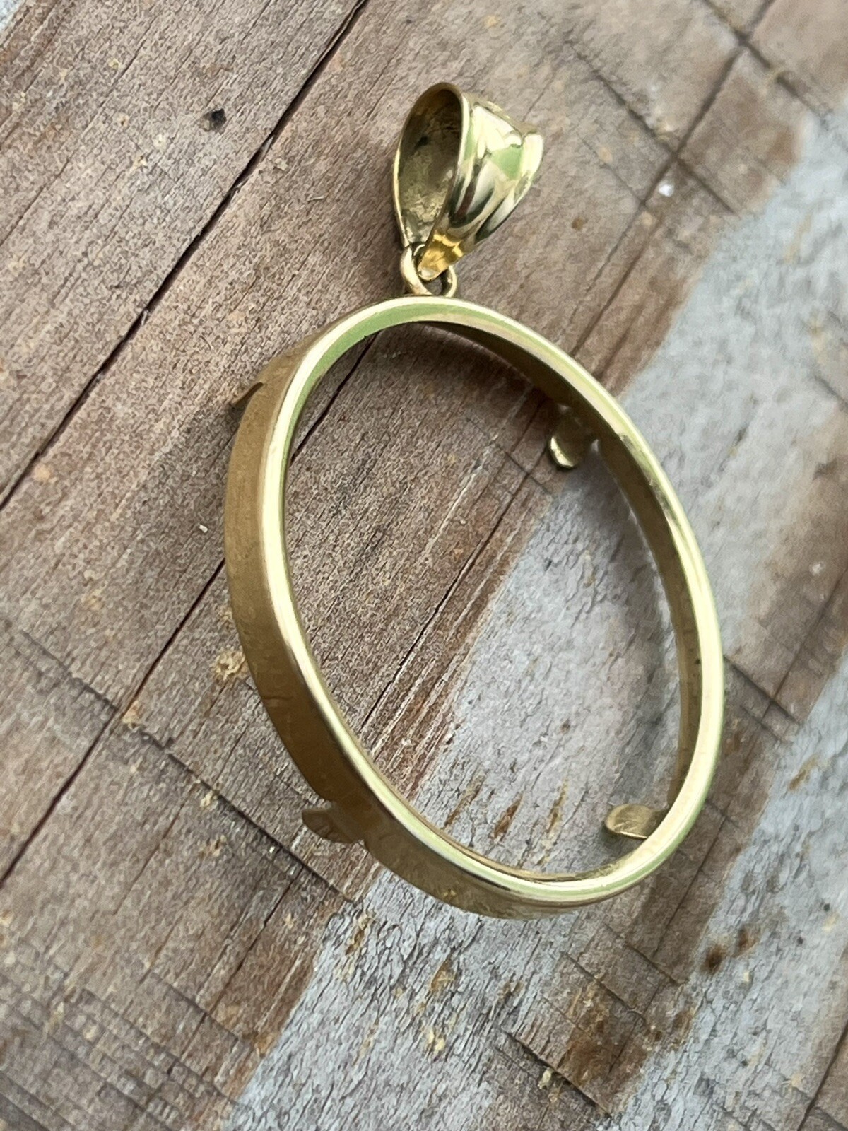 1959 Veinte 20 Pesos Coin Bezel-Frame 14k Real Solid … - Gem