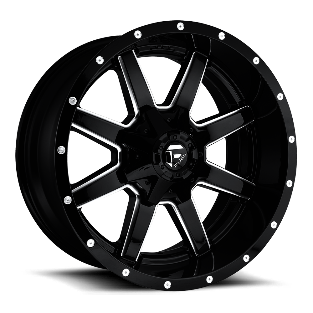 1 NEW GLOSS BLACK FUEL WHEELS MAVERICK D610 22X12 5-114.30/127 (105548 ...