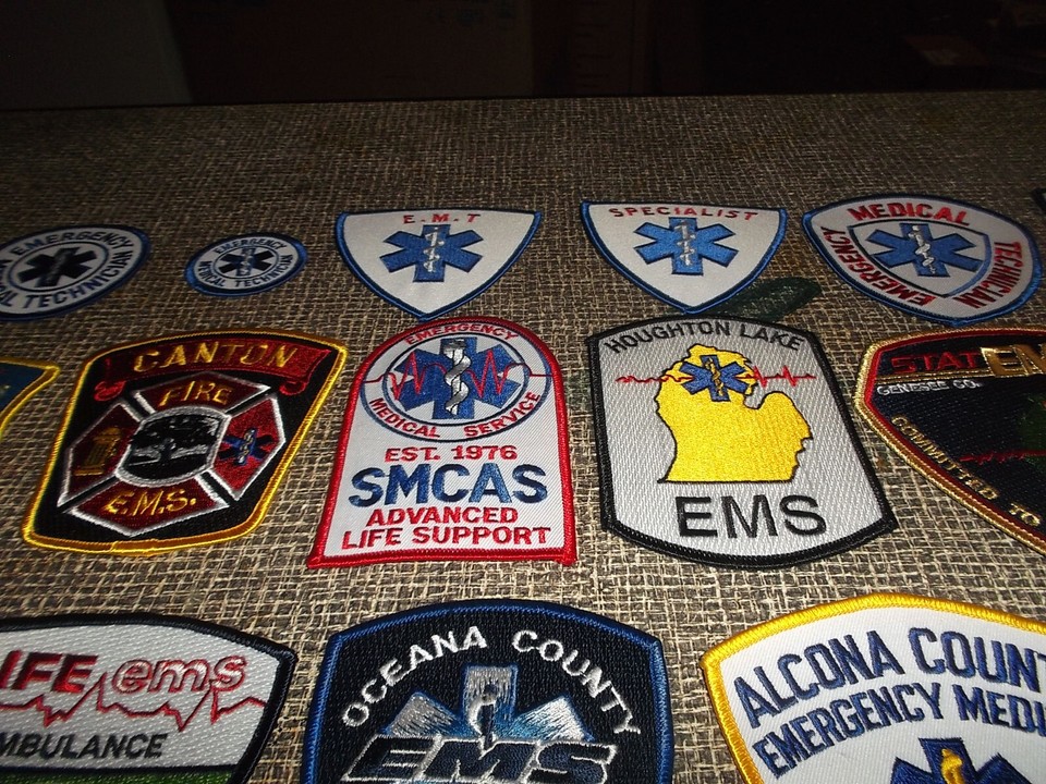 New Michigan Fire EMS EMT 911 Patches~MI~43 Pcs~Mich~No Duplicates~Lot ...