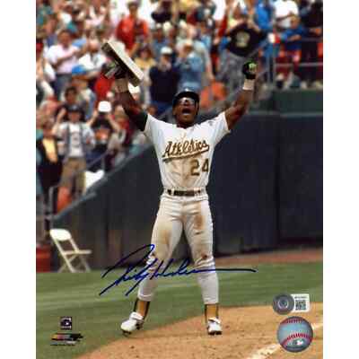 Rickey Henderson Autographed Signed Oakland Athletics 8x10 Photo ...