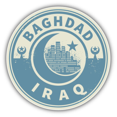 Baghdad Iraq Travel Emblem Car Bumper Sticker Decal - "SIZES" | eBay