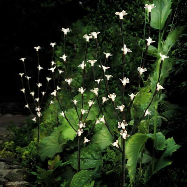 Solalite Set of 3 Solar Powered 60 LED Outdoor Garden Branch Warm White ...