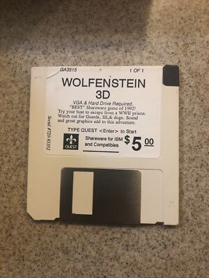 Wolfenstein 3D Adventure id Software IBM PC 3.5" Floppy | eBay