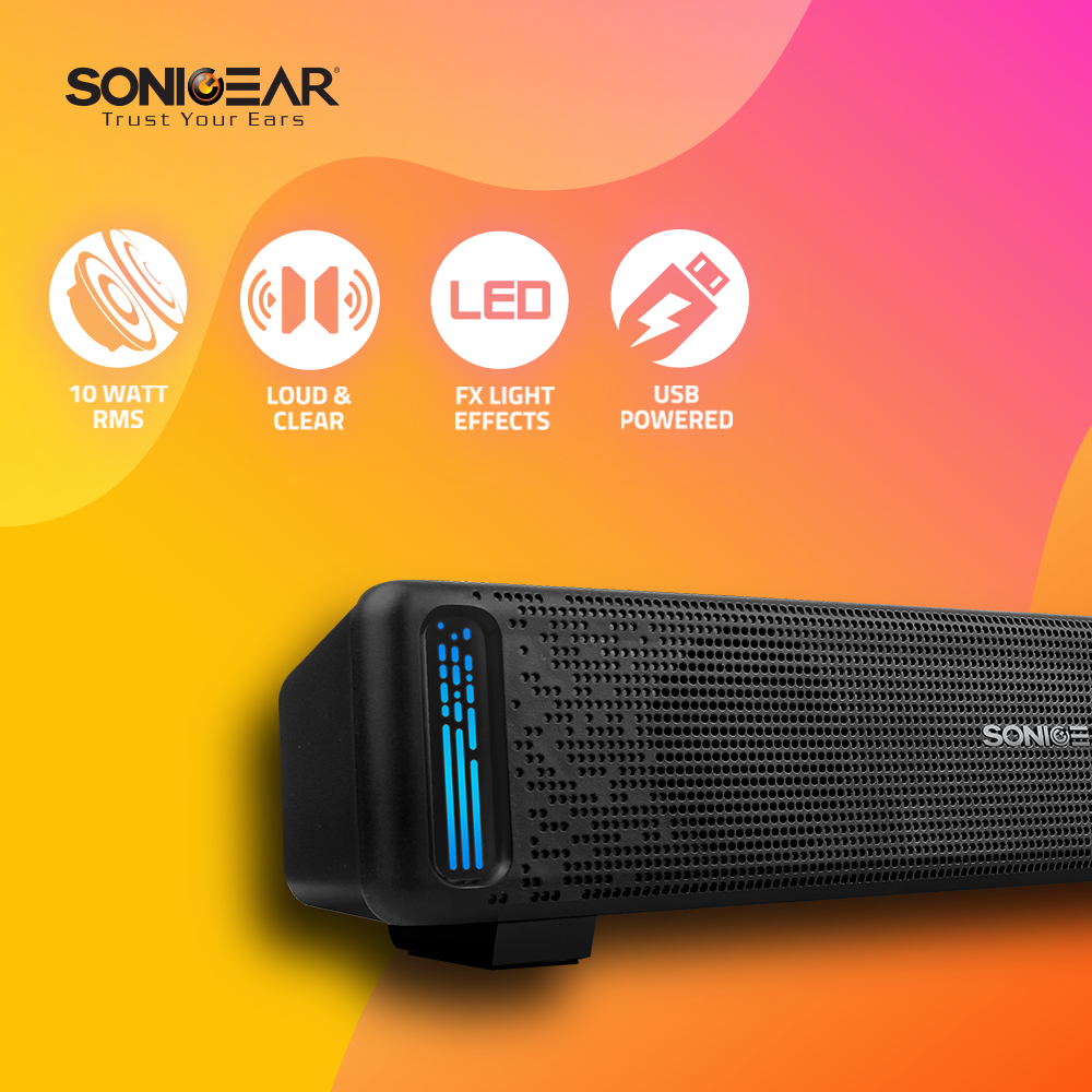 Wired Soundbar Sonicgear U200 Powerful Speaker For Mobile Phone Tablet ...