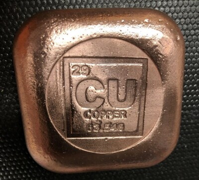 10+ oz Hand Poured Square Copper Puck - 999 Fine Copper Bullion | eBay