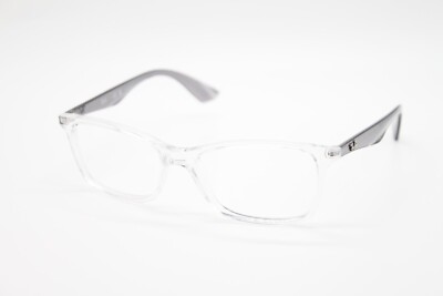 NEW RAY-BAN RB 7047 5768 TRANSPARENT GREY AUTHENTIC EYEGLASSES 54-17 | eBay