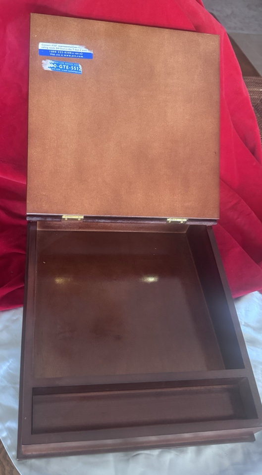 Bombay Company Lap Desk Writing Box Mahogany Wood Slanted Hinged ...