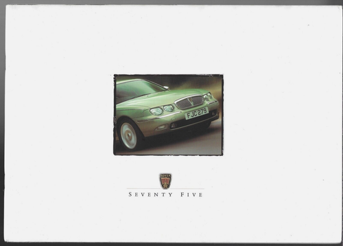 Rover 75 Saloon 2000-01 UK Market Sales Brochure Classic Club ...