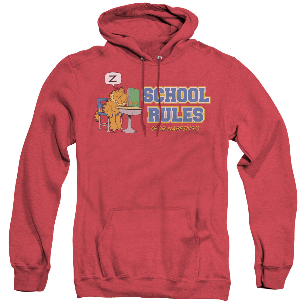 Garfield "School Rules" Pullover Hoodie, Sweatshirt or Long Sleeve T ...