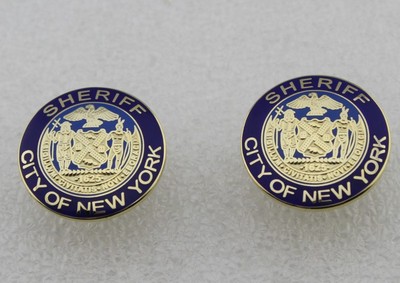 NEW YORK CITY NY sheriff collar pins -golden | eBay