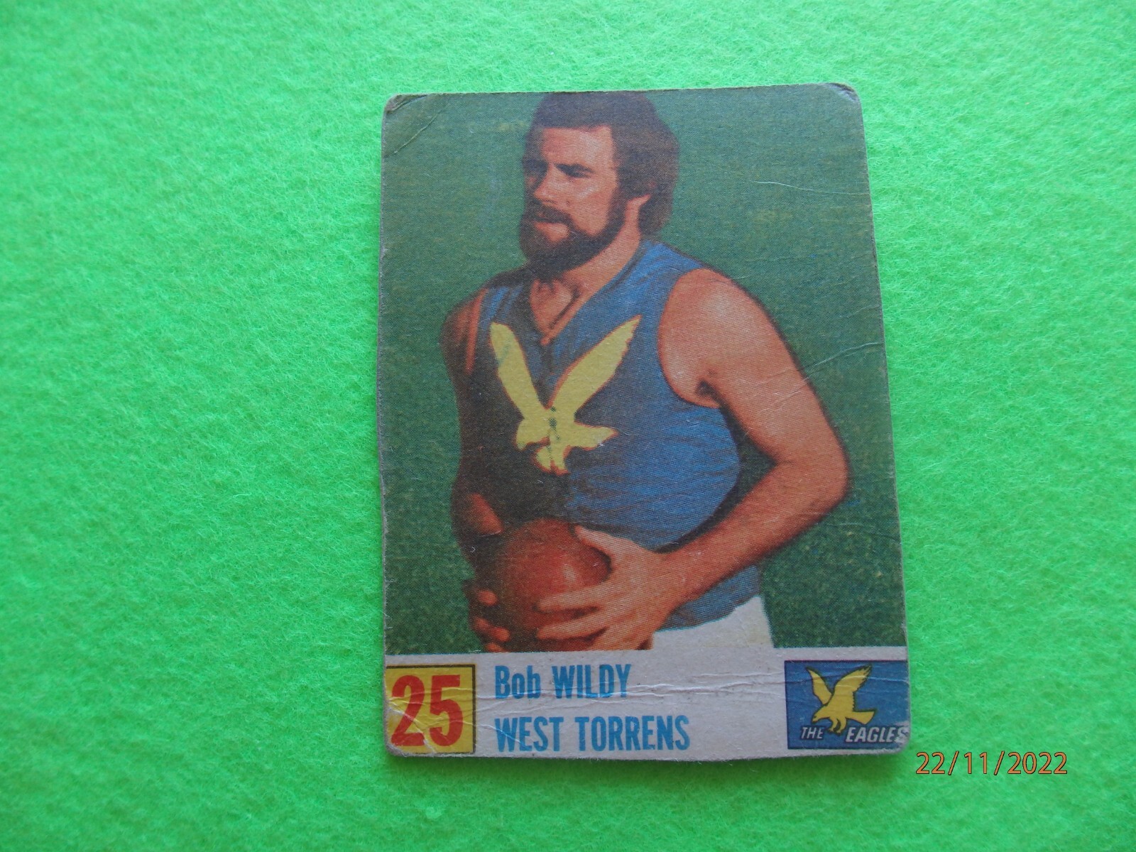 Bob Wildy - West Torrens - 1971 Kelloggs SANFL Footy Festival - Card 25 ...