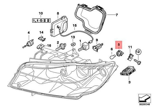 Genuine BMW E90 E91 F30 F31 F35 Bulb Socket For Turn Signal OEM ...