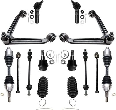 4WD 14pc Front CV Axle Upper Control Arms Tie Rods for 2002-2005 Dodge ...