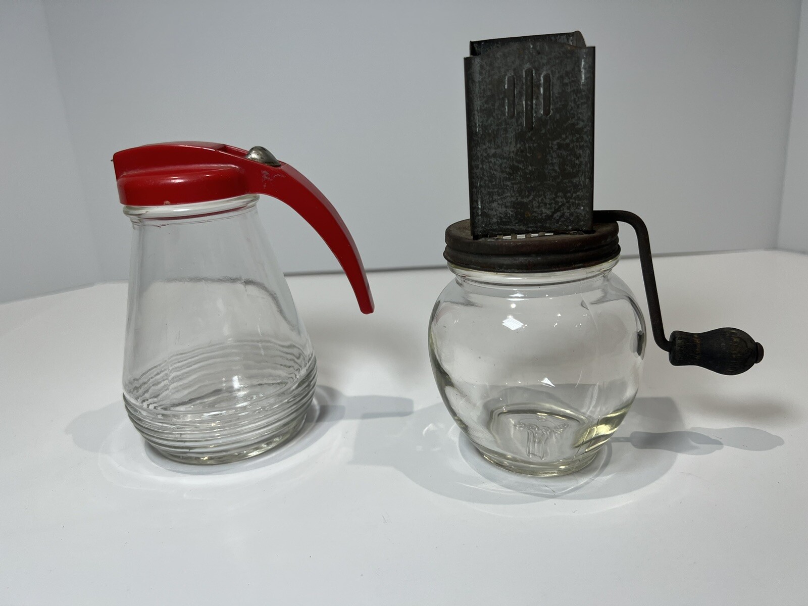 Vintage Anchor Hocking Glass 5935 Manual Nut Grinder Chopper & syrup ...