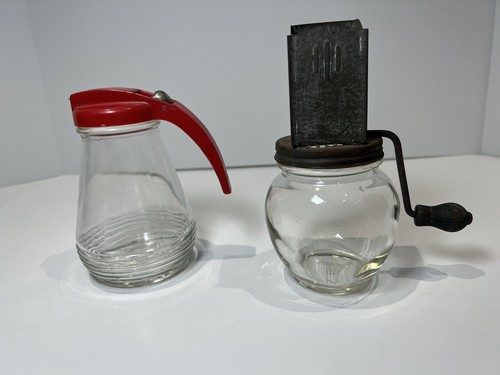 Vintage Anchor Hocking Glass 5935 Manual Nut Grinder Chopper & syrup ...