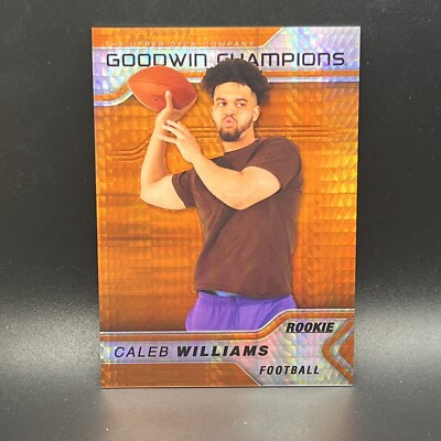 Caleb Williams 2023 UD Goodwin Champions Platinum Orange Prism #P40 493 ...