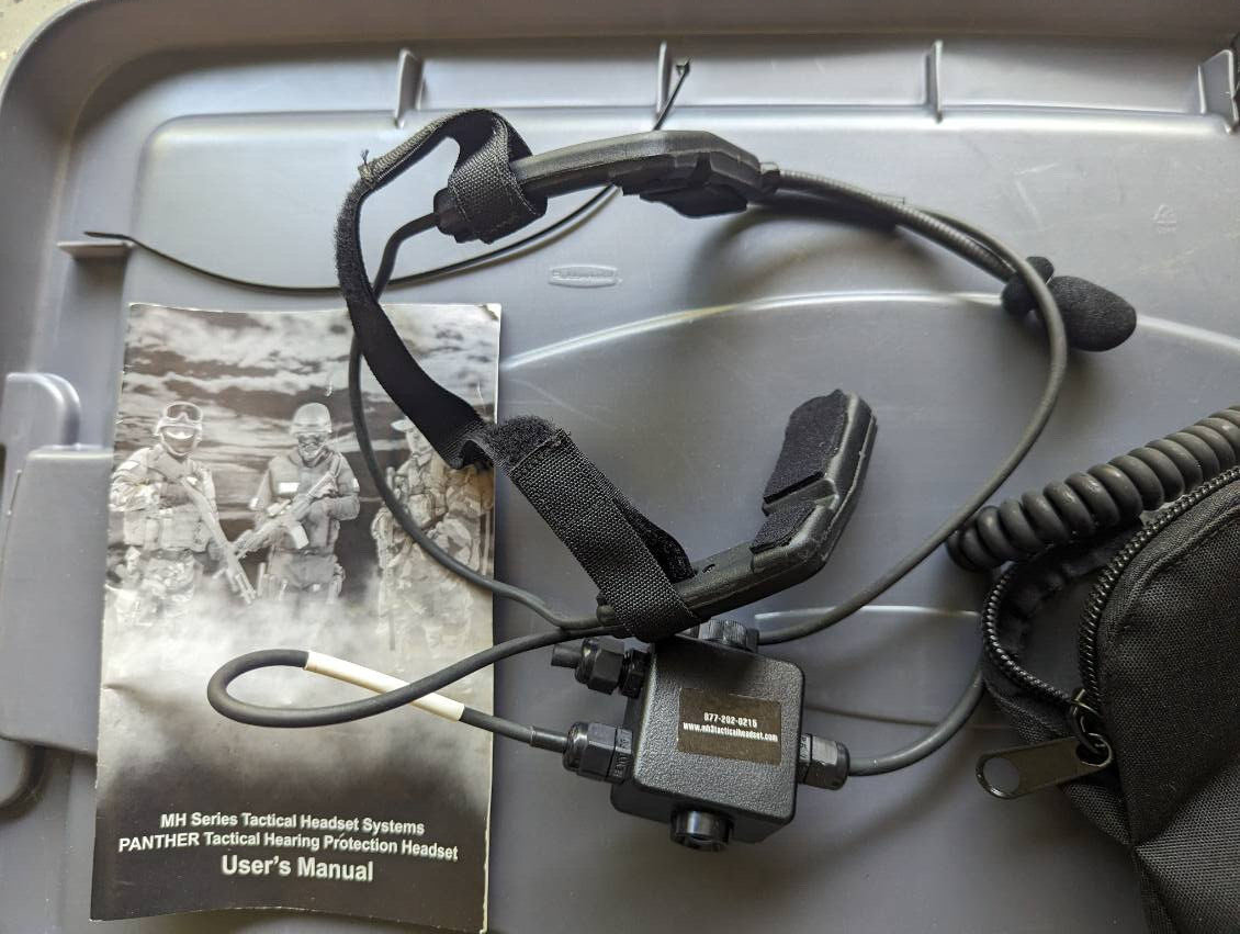 Atlantic Signal MH3 Bone Conduction panther tactical hearing protection ...