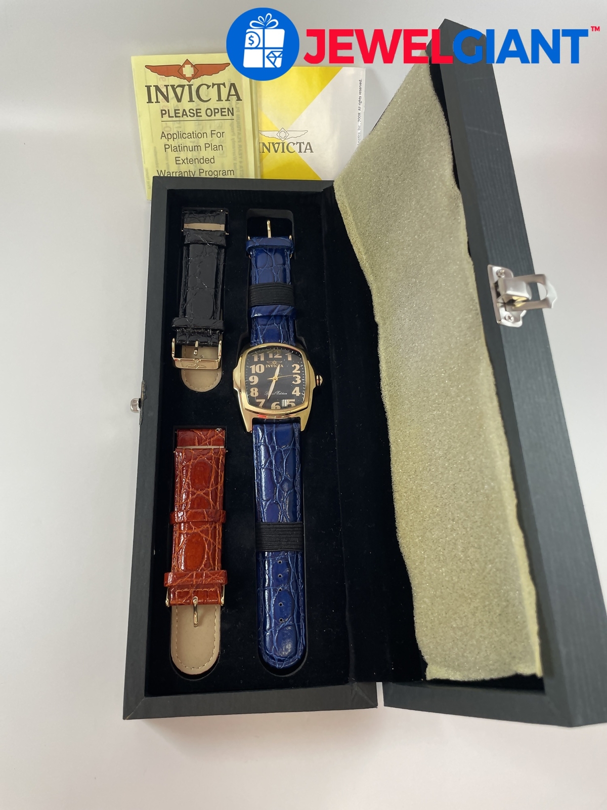 INVICTA MODEL NO.0687 WATCH 10" BAND TWO STRAPS AND BOX INCLUDED #FM554 ...