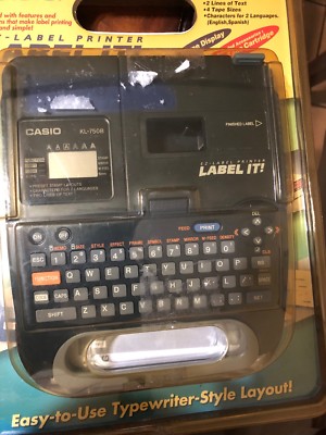 Casio Label It EZ-Label Printer Label Maker KL-750 Labeler | eBay