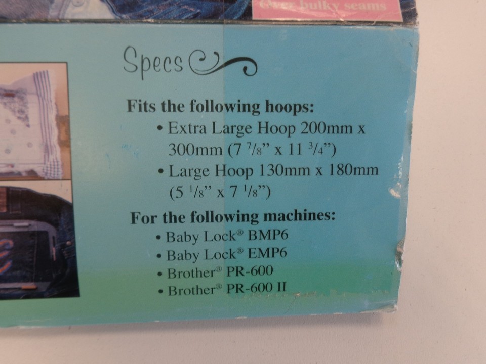 DIME Magna Hoop Pro Baby Lock BMP6 EMP6 Brother PR-600 Embroidery Hoop ...