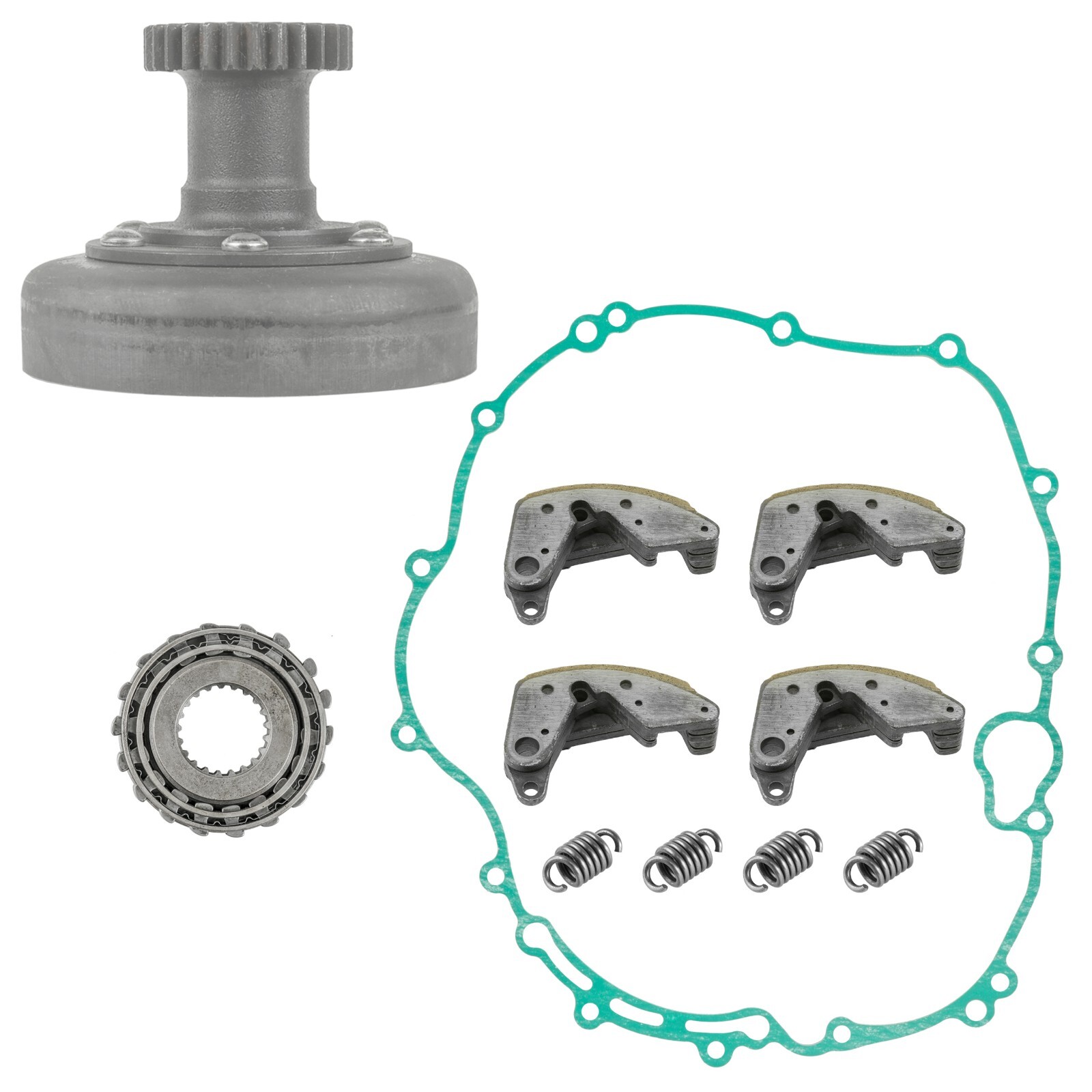 Clutch One Way Bearing w/ Drum Housing for Kawasaki Bayou 300 KLF300C ...