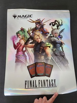 FINAL FANTASY Store FOIL ART POSTER 18x24 NEW promotional MTG Magic ...