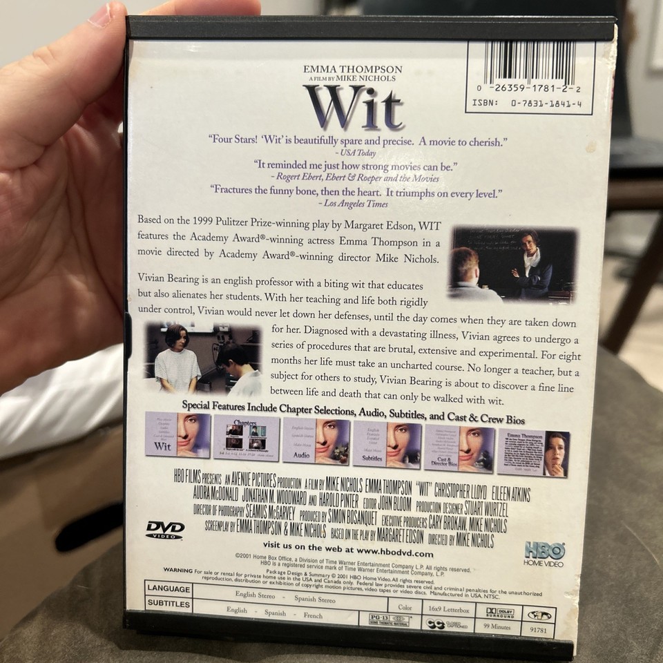 Emma Thompson in “Wit” on DVD (2001) Moving Drama | eBay
