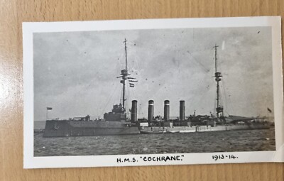 Original WW1 Photo Royal Navy Armoured Cruiser HMS COCHRANE 14x8cm ...