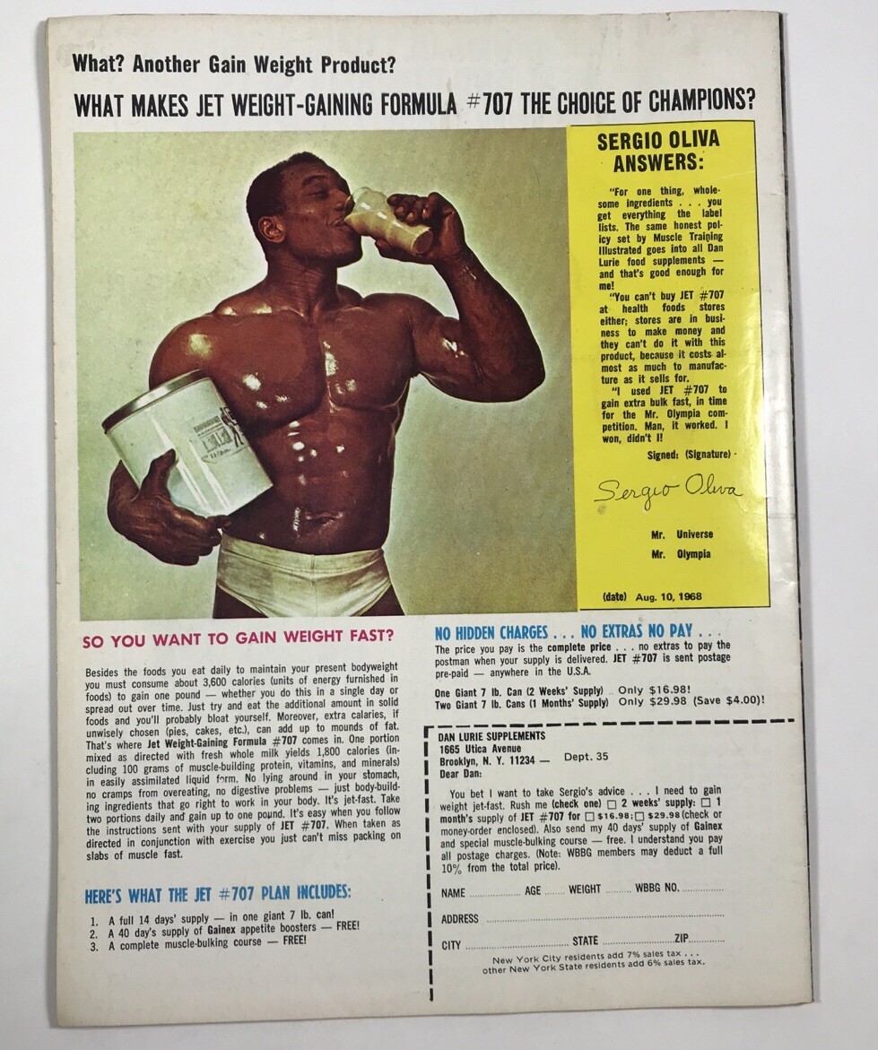 Muscle Training Illustrated Magazine November 1972 Bodybuilding;Peter ...
