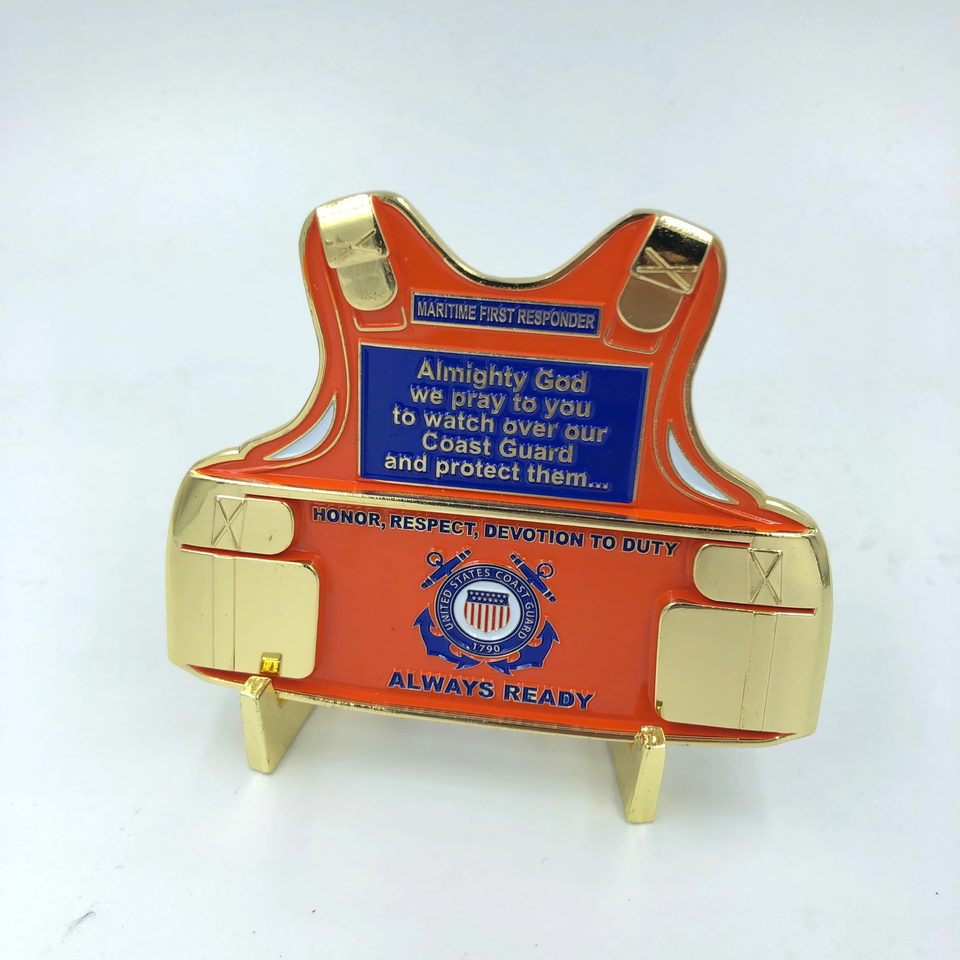 H-015 & H-016 Coast Guard Set: Coastie Body Armor Medallion and Flag ...