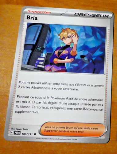 POKEMON EVOLUTIONS PRISMATIQUES CARD CARTE BRIA 100/131 PRE FR NM 2025 ...