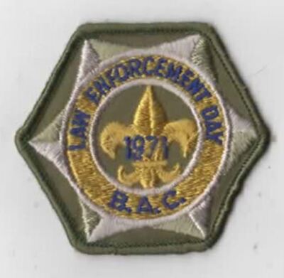1971 BAC Law Enforcement Day GRN Bdr. (GLUE IN BACK) 0[BLT1086] | eBay