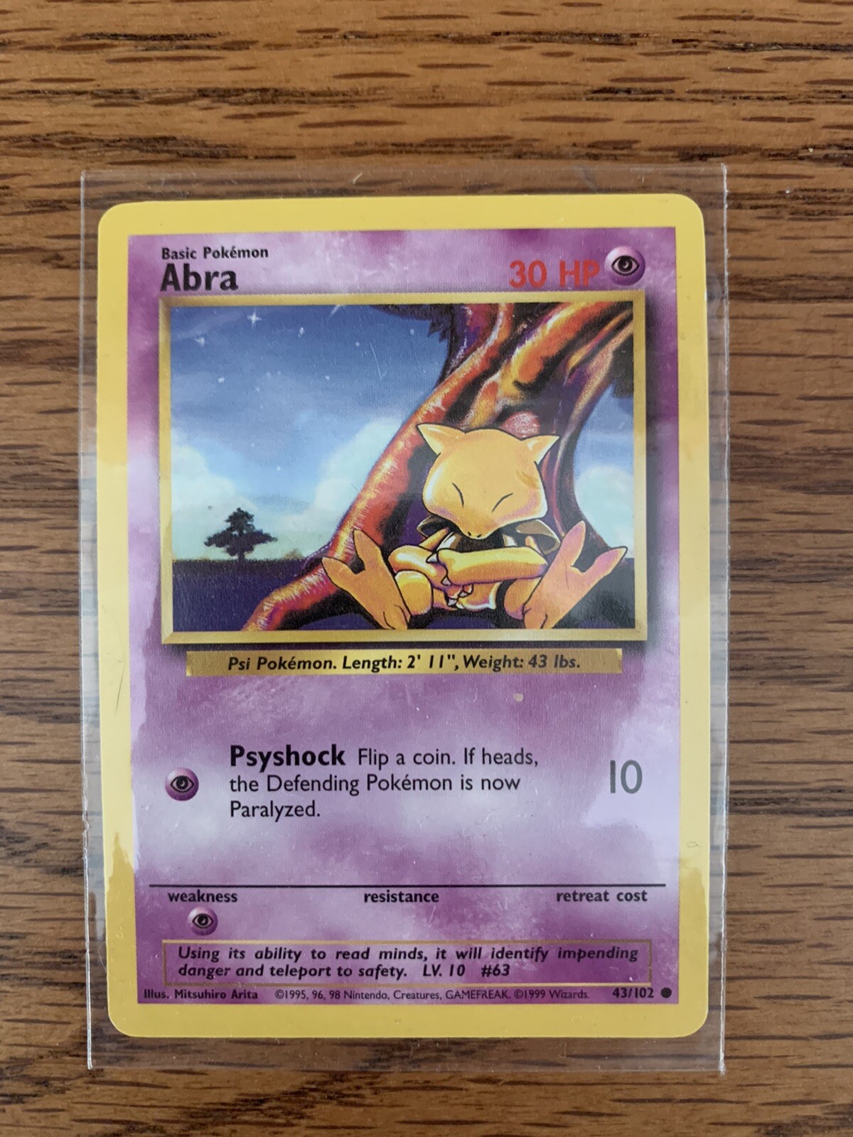 Pokémon TCG Abra Base Set 43/102 Regular Unlimited Common | eBay