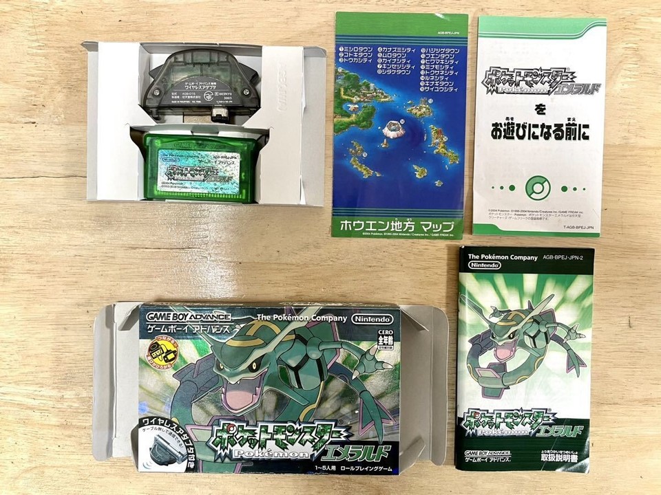 GBA Pokemon Emerald Japanese Game Boy Advance w/ box from Japan Free ...