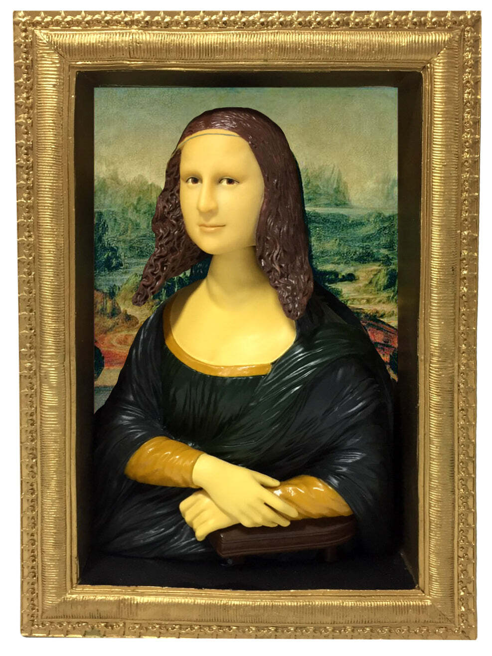 Mona Lisa Replica Painting Bobblehead - Leonardo da Vinci Louvre Paris ...