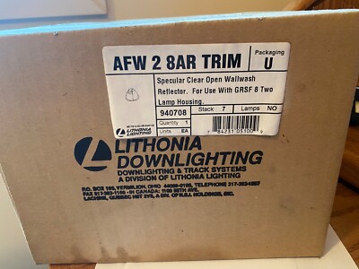 LITHONIA LIGHTING SPECULAR CLEAR OPEN WALLWASH REFLECTORAFW 2 8AR TRIM ...