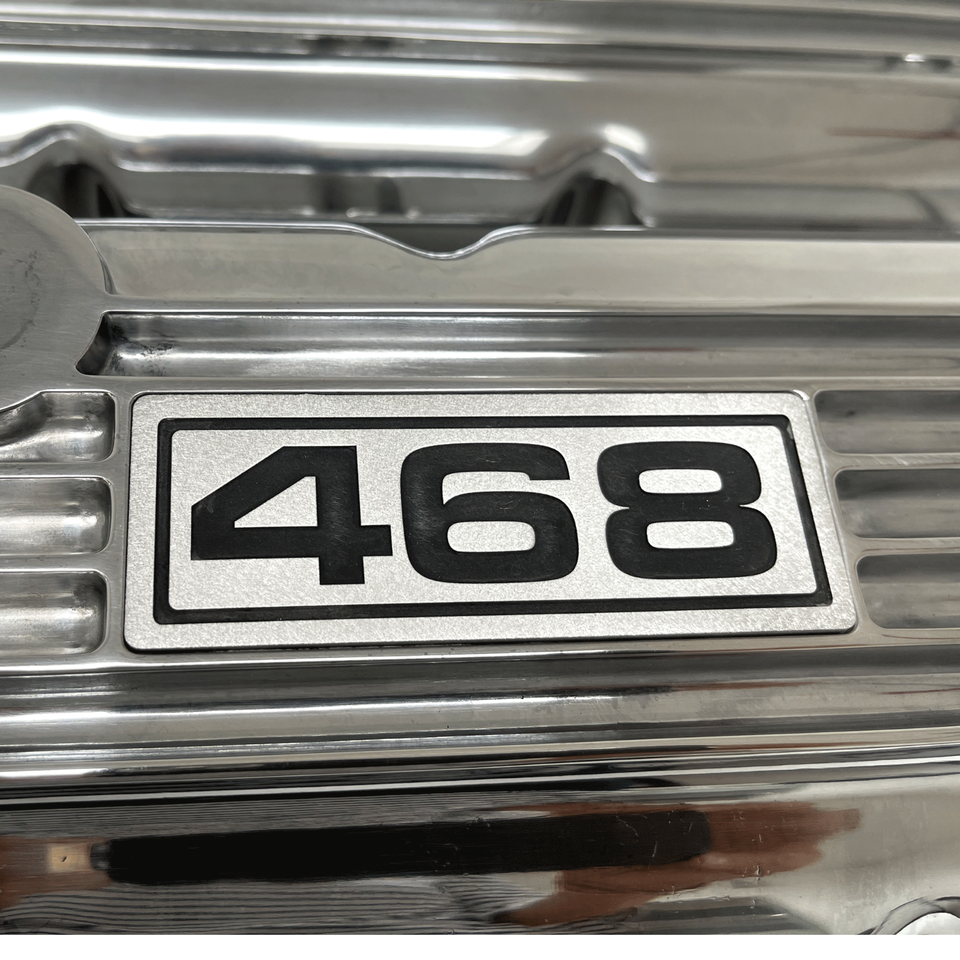 Big Block Chevy 468 Valve Covers - Polished, Classic Finned - Ansen USA ...