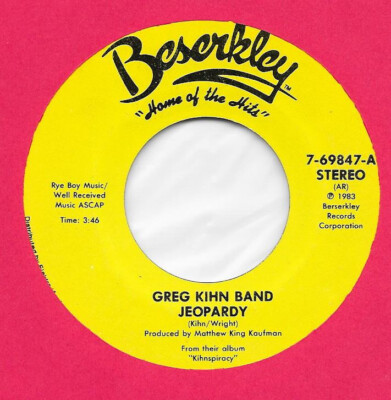 Greg Kihn Band Jeopardy great song #2 in 1983 45 rpm record | eBay