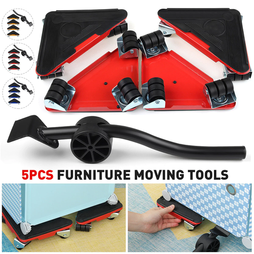 5pcs Heavy Duty Furniture Slider Lifter Movers Tool Kit Roller ...