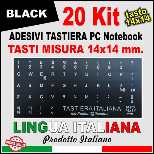 Adesivi Tastiera Layout ITALIANO PC Computer (20 Kit) ( Stickers tasto ...