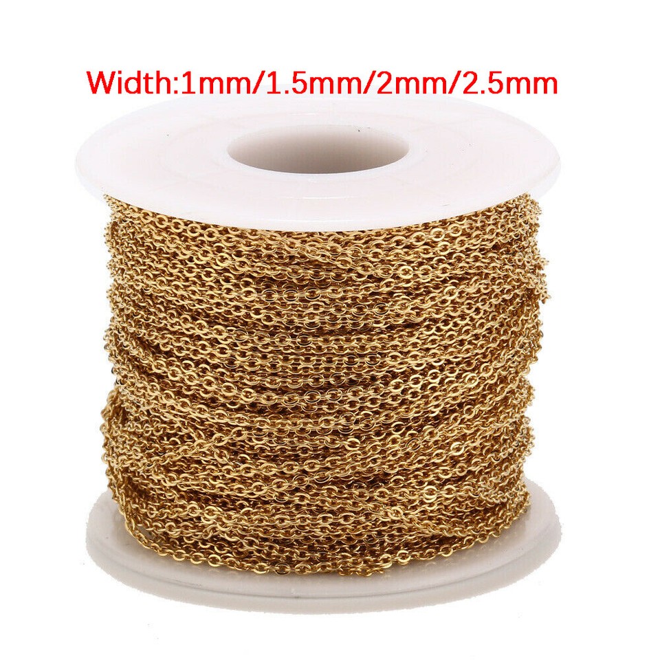 10 meters Stainless Steel Chains 1mm 1.5mm 2mm Link Cable Chains ...
