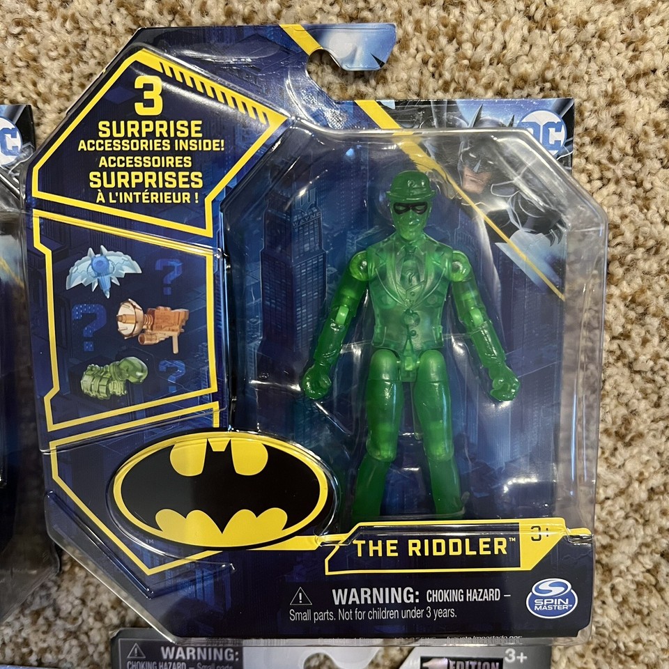 DC Comics Spin Master 4” Action Figures Lot of 4 Chases Batman Riddler ...