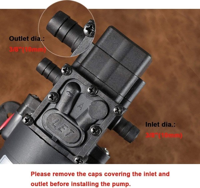 VEVOR NMDP52-G55-70-12 12V Water Pressure Diaphragm Pump for sale ...