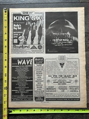 KISS Concert Ad Advert ACE FREHLEY April 23 1994 Wave Staten NY Vintage ...