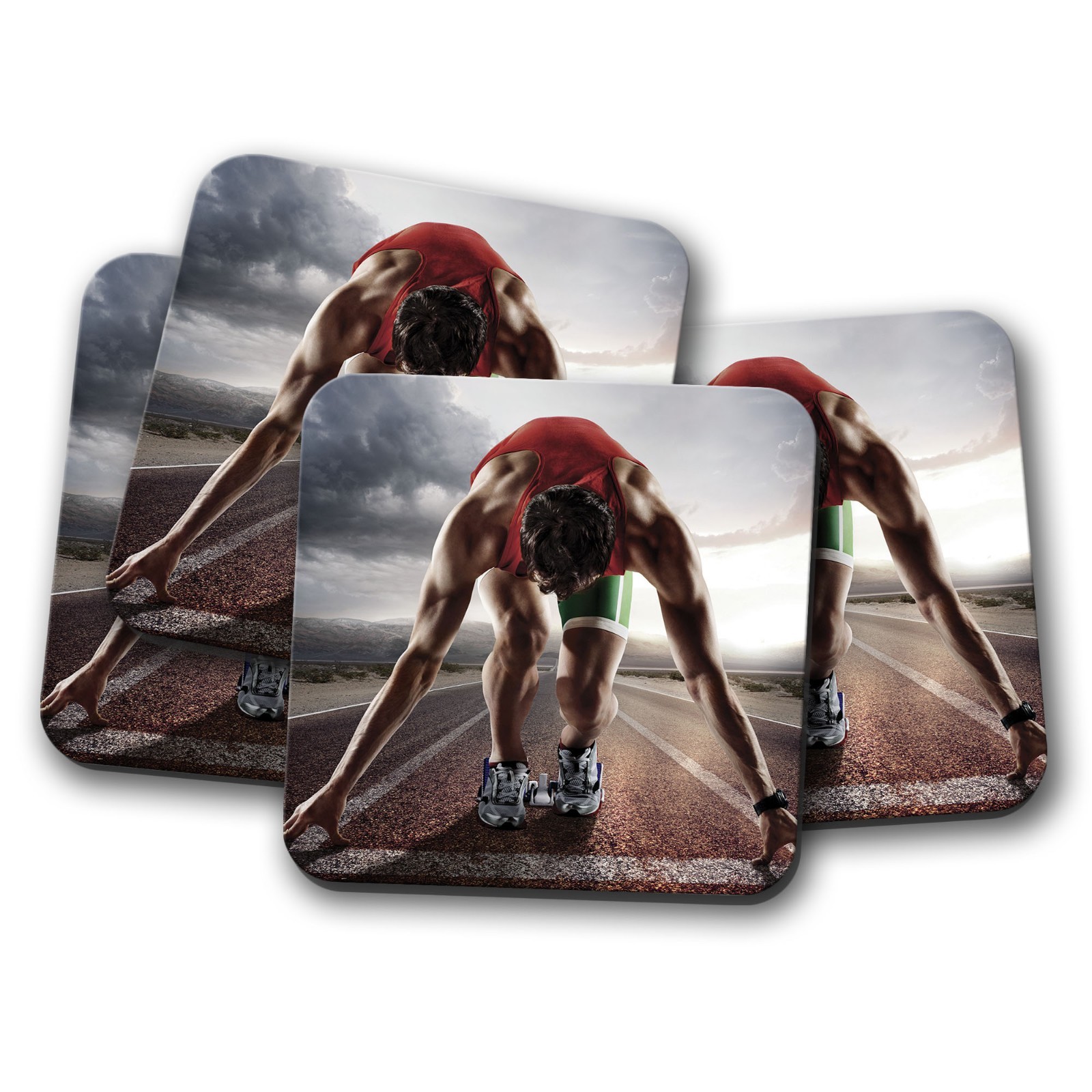 4 Set - Awesome Runner Coaster - Sports Running Sprint Athletic Cool ...