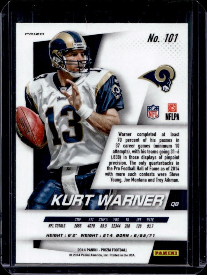 2014 Prizm Kurt Warner Logo #101 Rams | eBay